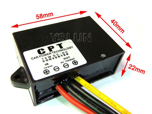 Купить 5 шт/много dc-dc конвертер ввода: 12v/24v, выход: 5v, 15а 75w ...
