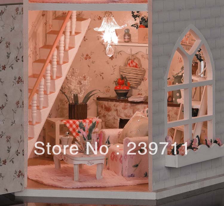Купить DIY игрушка дом замок роскошный Вилла dollhouse Ассамблеи модель ...