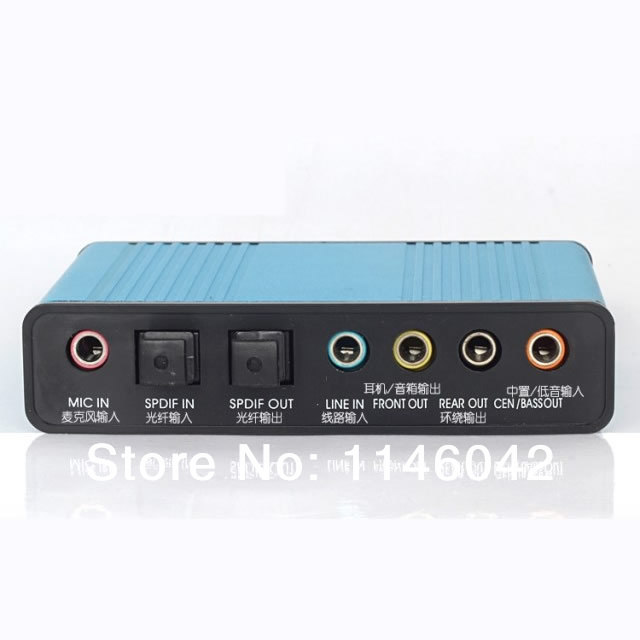 Купить USB 6 канал 5.1 внешний оптический аудио звуковая карта s/pdif ...