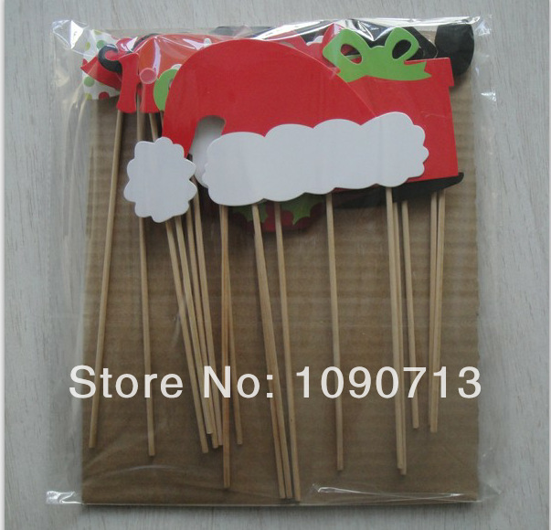 Купить 17pcs/набор рождественских Фото стенд реквизиты очки губы усы на ...