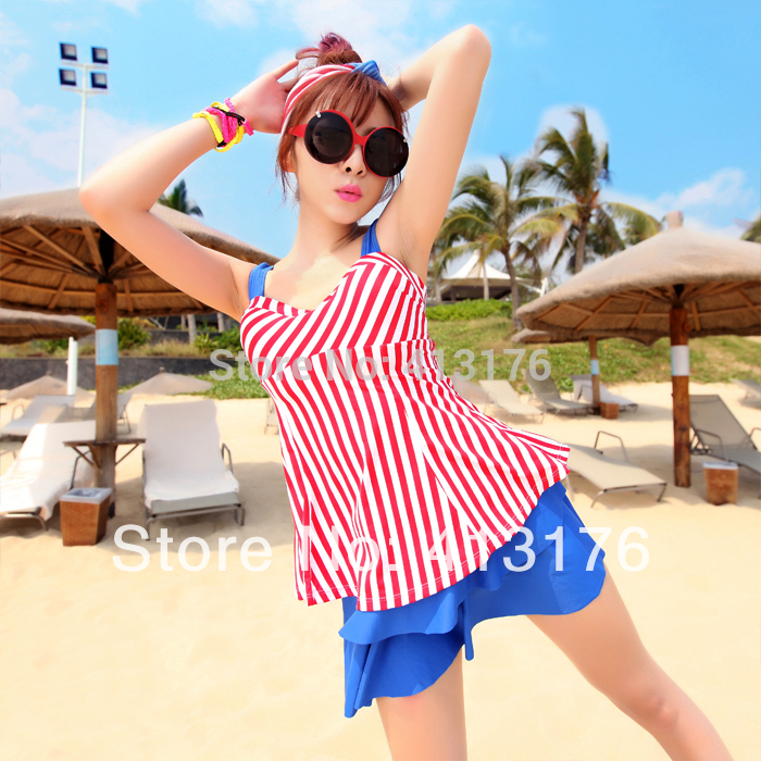 Купить пляжная одежда китайский стиль воланами юбка купальник платье ...