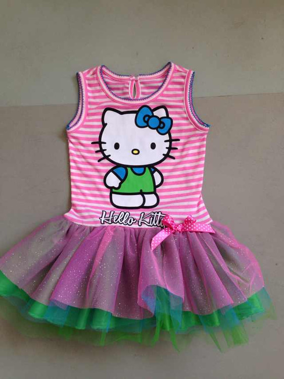 Купить 1шт, Новая очень красивая девушка платье мультфильм hello kitty ...