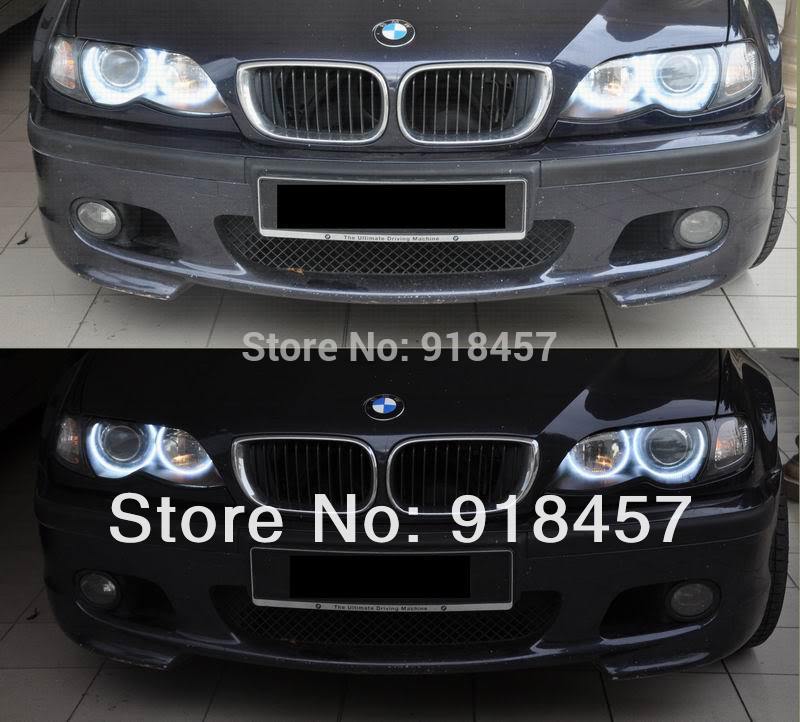 Купить 1set smd привело ангельские глазки smd для bmw e46 проектор/e36/e38/e39 белый с удаленных ...