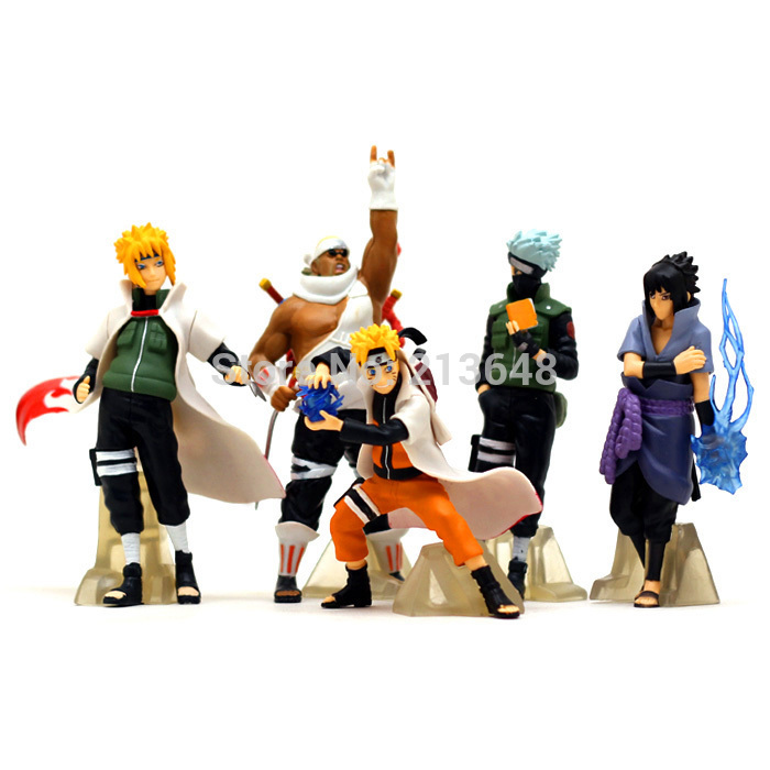 Купить Розничная Наруто 5 шт набор 10-15 см naruto shippuden Саске ...