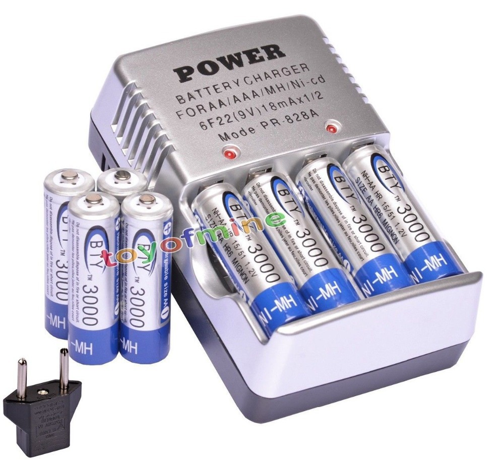 Купить 8 x aa 3000 1.2V ni-mh аккумуляторная батарея клетки mp3 4 ...