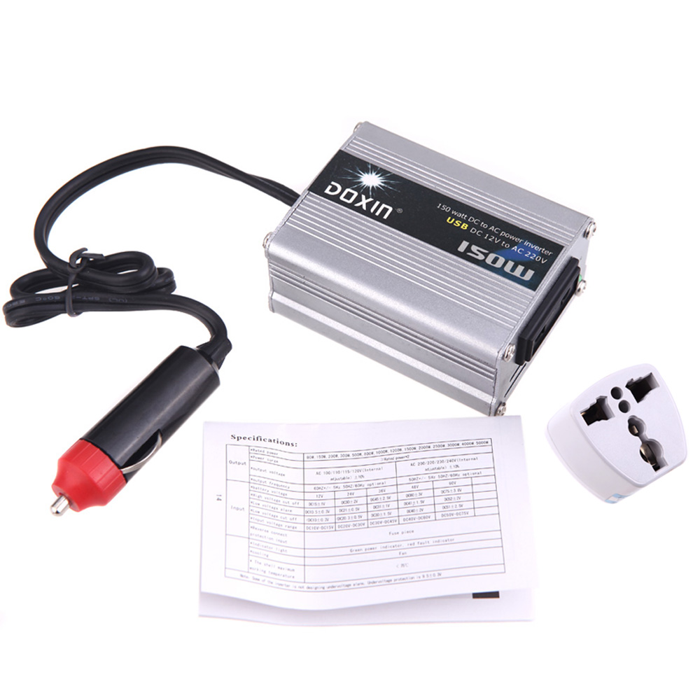 Купить 150W Вт dc 12В на ac 220v авто инвертор преобразователь с usb ...