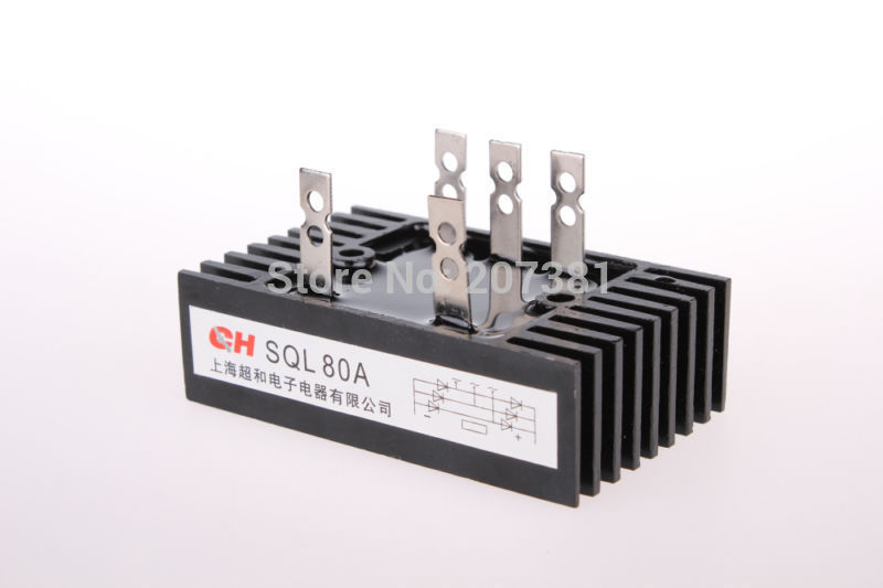 Купить 1шт 3-фазный диодный мост выпрямителя 80a 1200v sql80a новый в ...