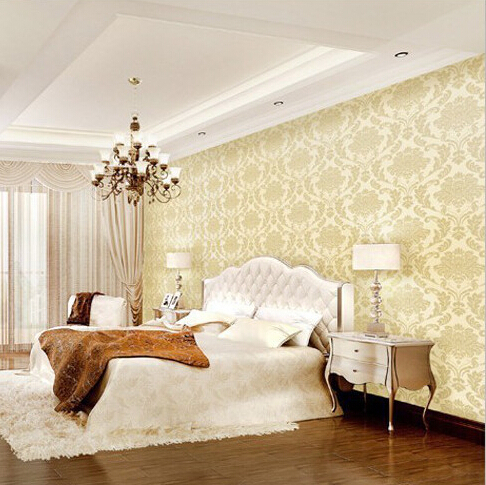 Купить Обои бумажные цветочные дамасской стены ролл классический tapete ...