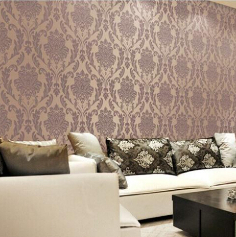 Купить Обои бумажные цветочные дамасской стены ролл классический tapete ...