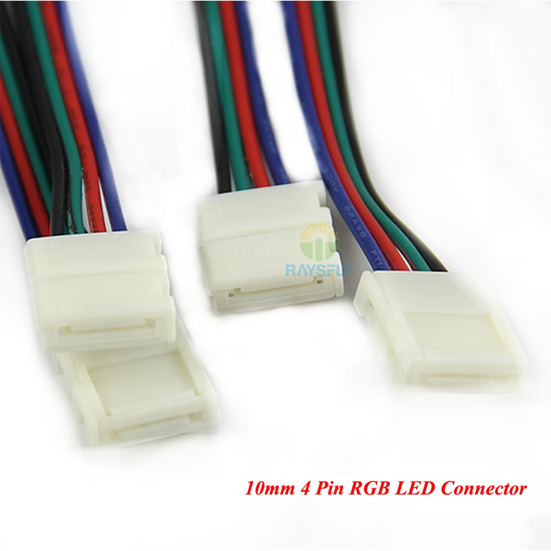 Купить 10 мм 4 pin diy привело pcb два разъема с провод адаптера для ...