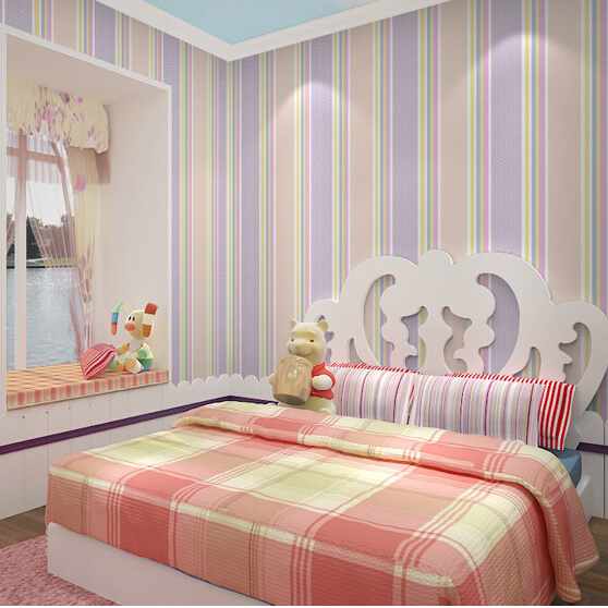 Купить Нетканый ребенка полосой стены бумаги дети обоев wallcovering ...