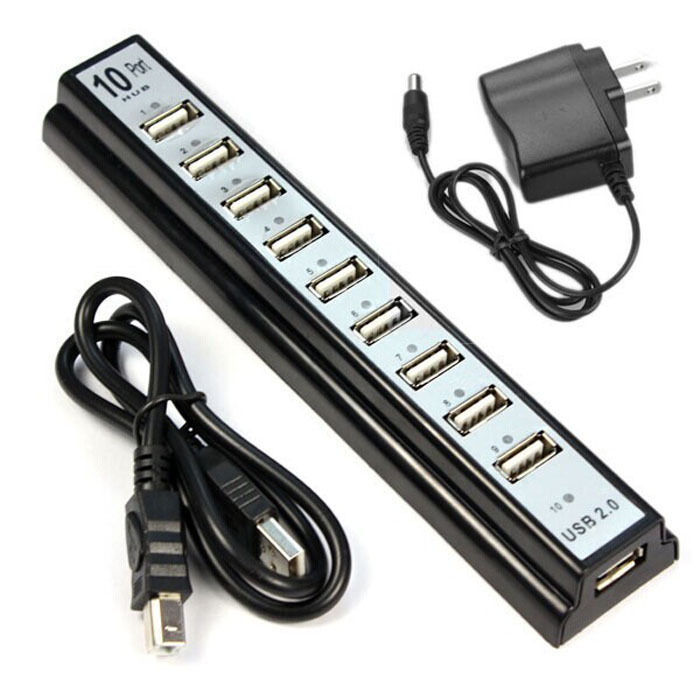Купить практические 10 порт Привет speed usb 2.0 хаб + адаптер для ПК ...