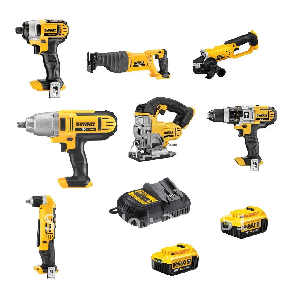 Купить DEWALT 18В xr 20v Макс 7pc аккумуляторные инструменты комбо ...