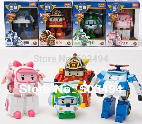 Купить RoboCar poli подвижных автомобилей пузырь игрушки 4models mix ...
