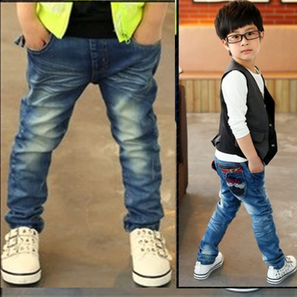 2015 spring summer fashion children kids denim baby boys designer casual jeans pants trousers ...
