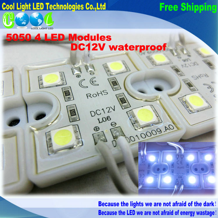 Купить LED 5050 4 привело модуль 12v в водонепроницаемый квадратные ...