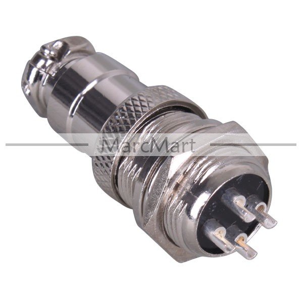Купить 10pcs/lot 4 pin мужской & девушки диаметра 16 мм провода разъема ...