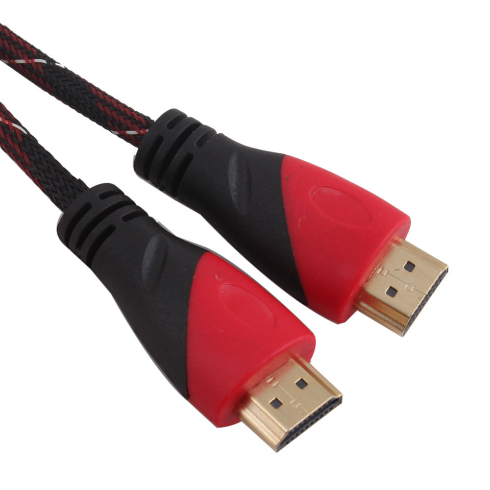 Купить 5ft 1,5 м hdmi к hdmi 1.4 разъем кабеля золото переходники 1080p ...
