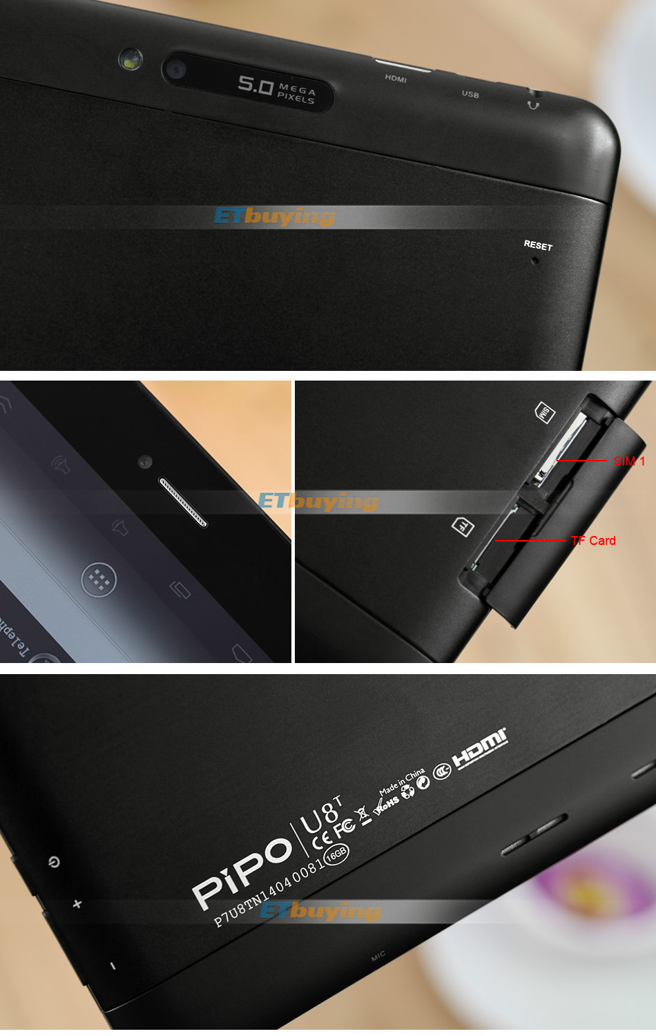 Купить Оригинальный pipo u8 u8t 3g телефонный звонок tablet pc 7.85 «ips 1024 x 768 2 ГБ ...